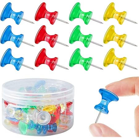 Amazon.com: 60 PCS Gaint Push Pins, 1 Inch, Jumbo Thumb Tacks, Steel ...