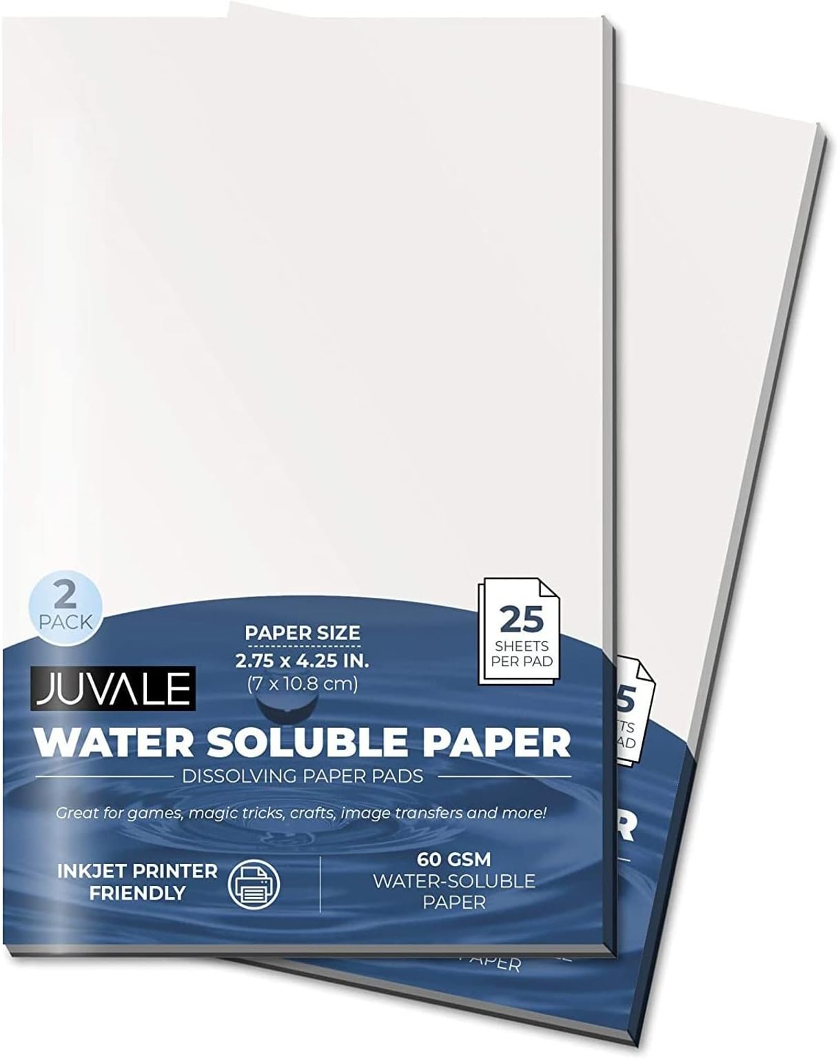 Amazon.com : Water Soluble Dissolving Notepad, White Blank Spy Paper, 5 ...
