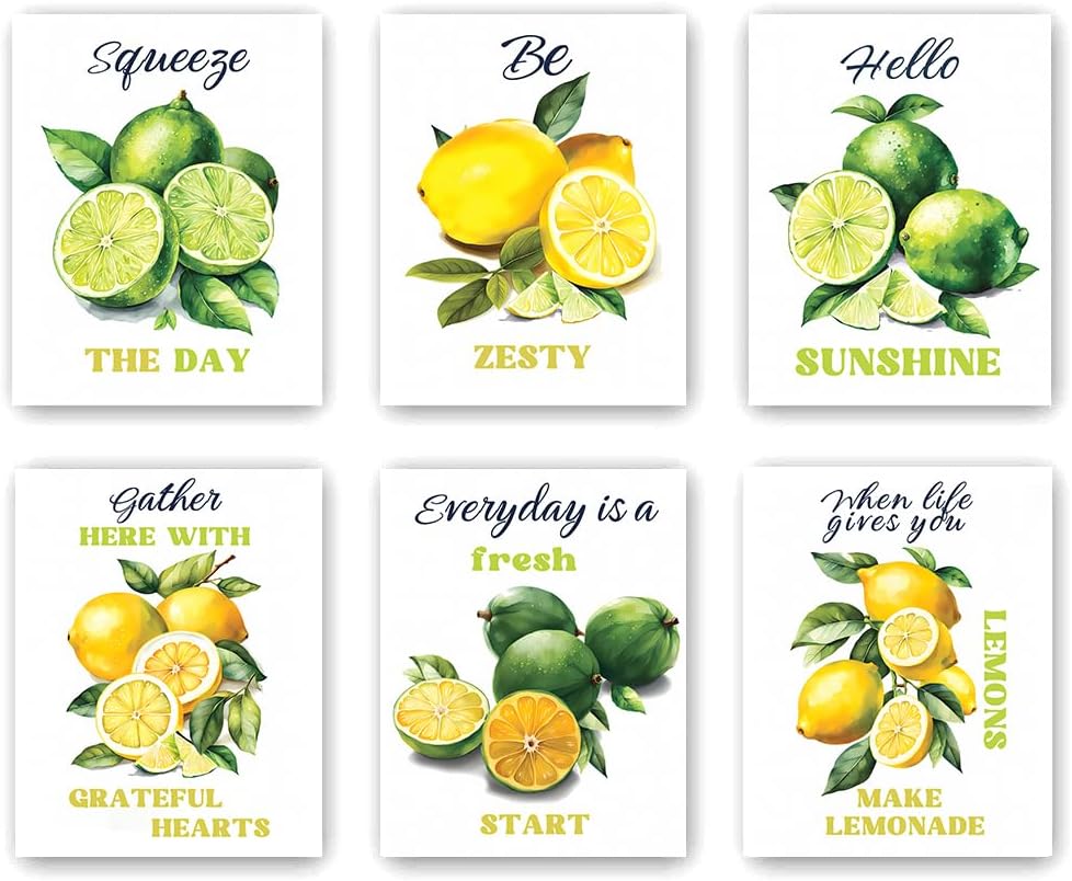 Amazon.com: Fruit Wall Art Lemon Pictures Art Prints-Great Kitchen ...