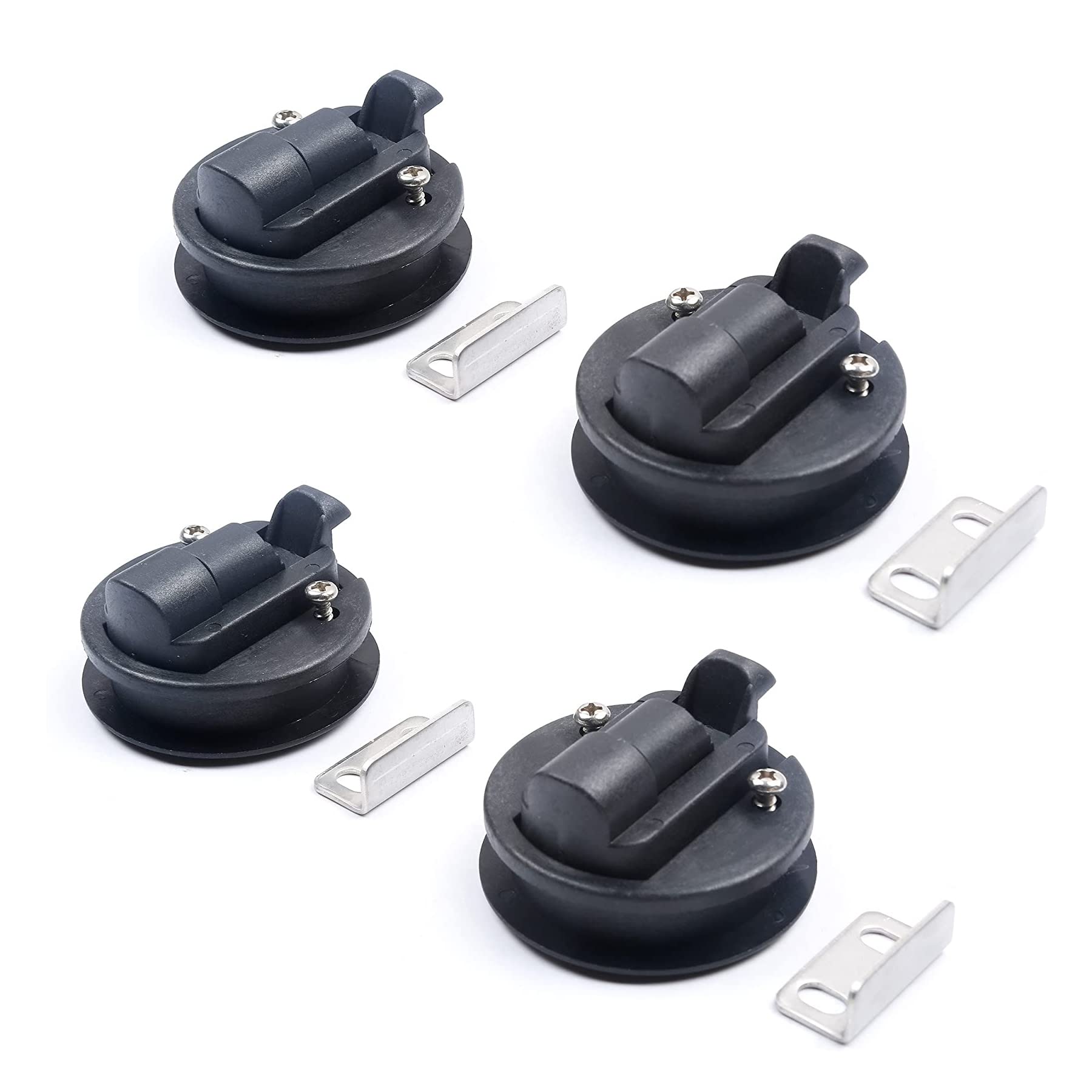 Snapklik.com : Black Flush Pull Slam Latch Round Marine Slam Latches ...