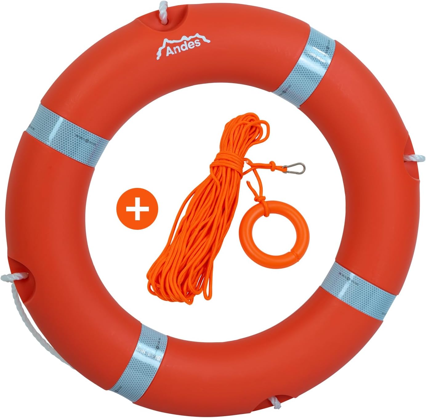 Andes 2.5kg Adult Life Ring Buoy Orange Life Saving Swimming Pool ...