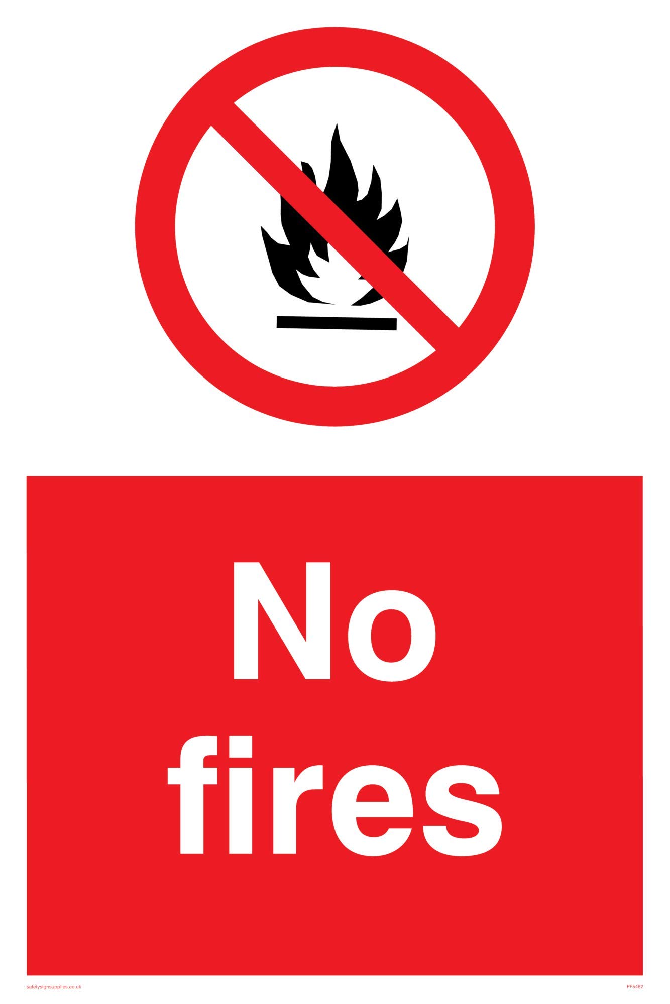 Compare viking signs pf5482-a4p-v "no fires" sign, vinyl, 300 mm h x ...