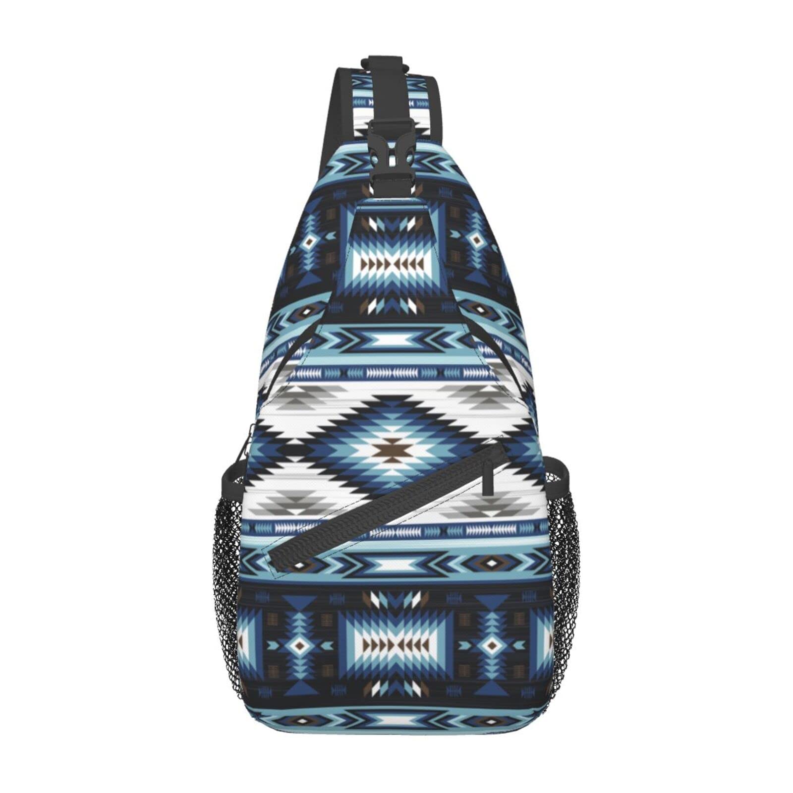 Amazon.com | NISENASU Aztec Style Sling Bag Crossbody Backpack,Blue ...