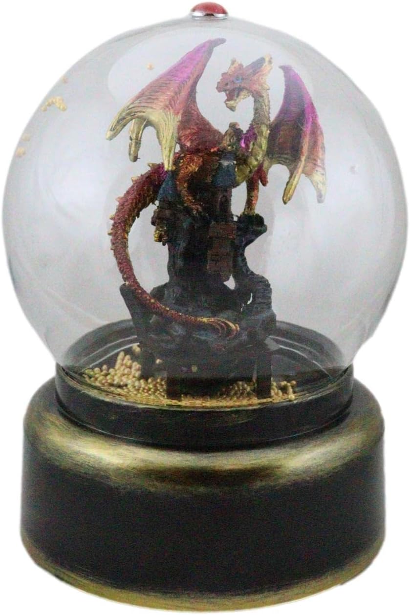 Amazon.com: Ebros Gift Metallic Iridescent Guardian Dragon Golden ...