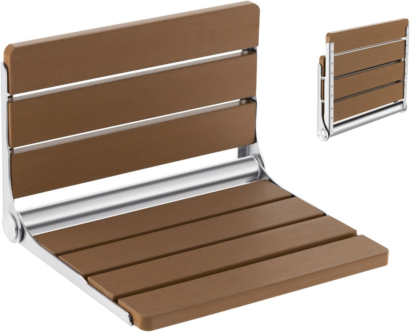 Amazon.com: GOFLAME Folding Shower Seat Wall Mounted, Space-Saving Fold ...