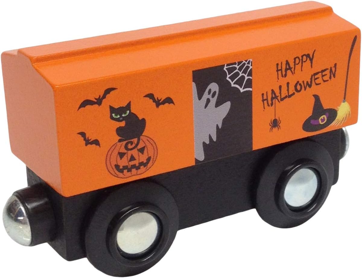 Amazon.com: Choo Choo Track & Toy Co. - Orange Halloween Boxcar Wooden ...