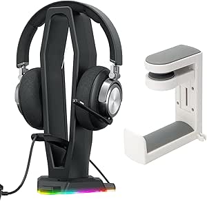 Amazon.com: KIWIFOTOS Headphone Holder Rotating Headphone Hook + PC ...
