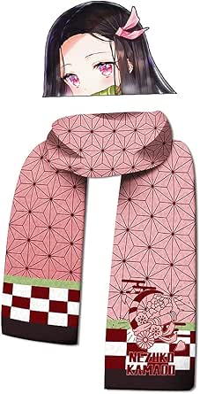 Amazon.com: Kamado Nezuko Warm Scarf Shawl Demon Slayer Cosplay Scarves ...