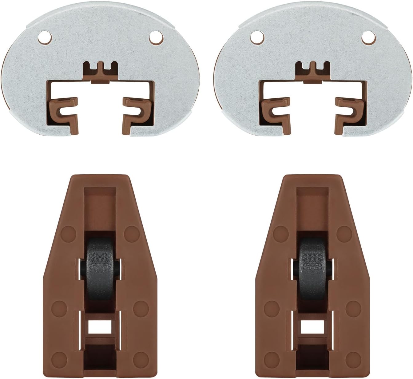 Homdiy 2 Pack Plastic Drawer Slides with Wheel Track Guide for kenlin ...