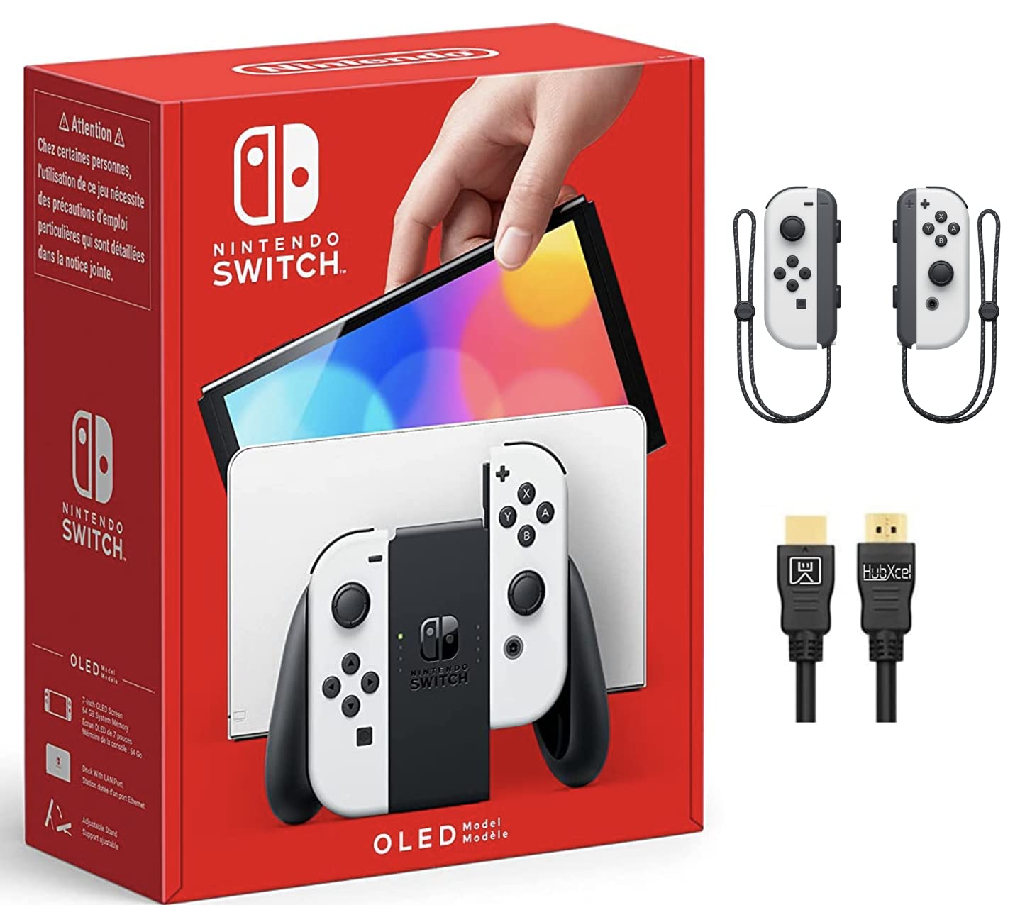 2021 Newest Nintendo Switch OLED Model 64GB Gaming Console with White ...