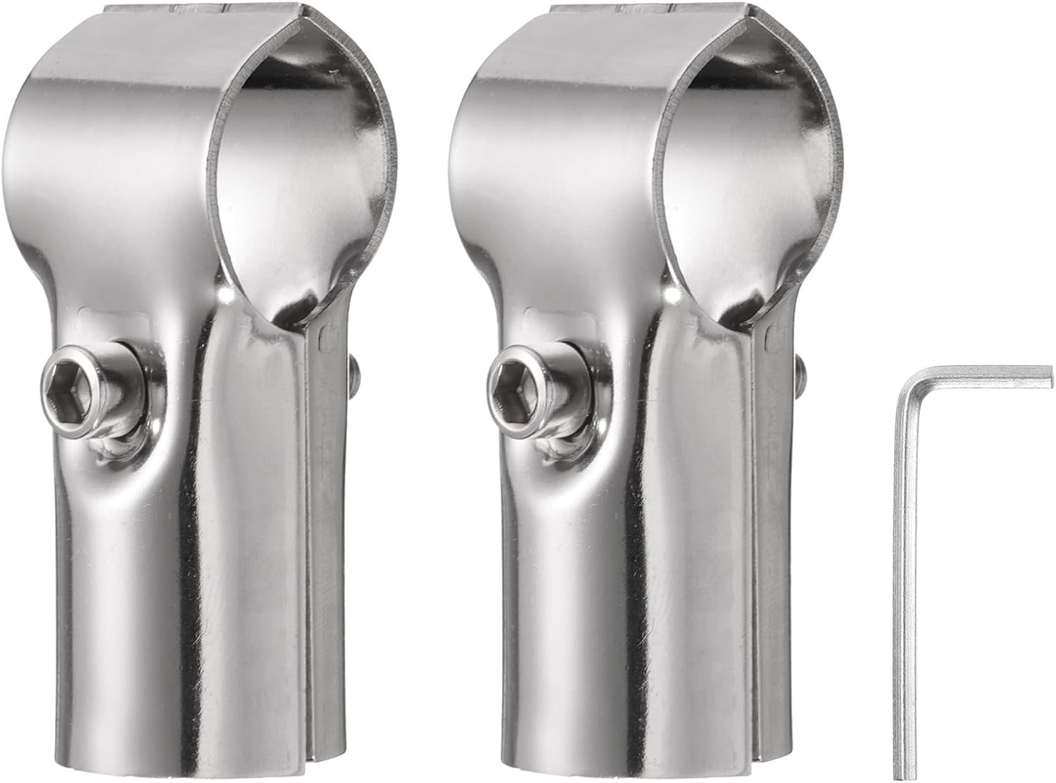 uxcell 2Pcs 180 Degree Structural Pipe Connectors 2 Way End Rails Clamp ...