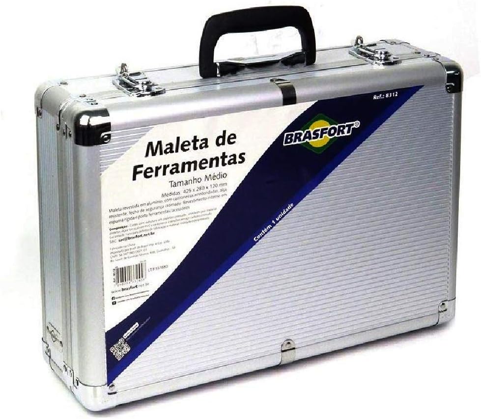 Maleta para Ferramentas, Brasfort, Pequena, Prata : Amazon.com.br ...