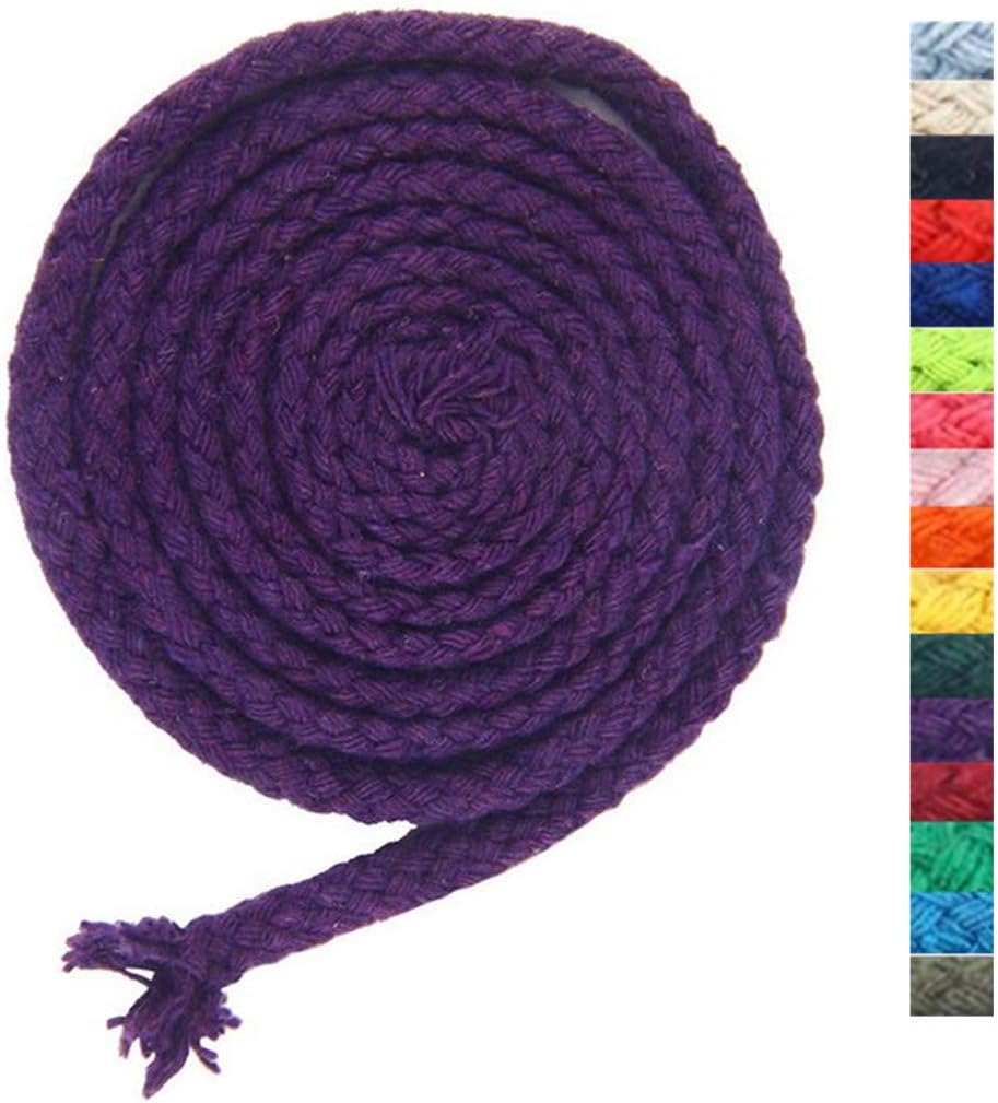 Amazon.com: 5mm * 295ft Macrame Cord Natural Cotton Rope 8 Strand ...