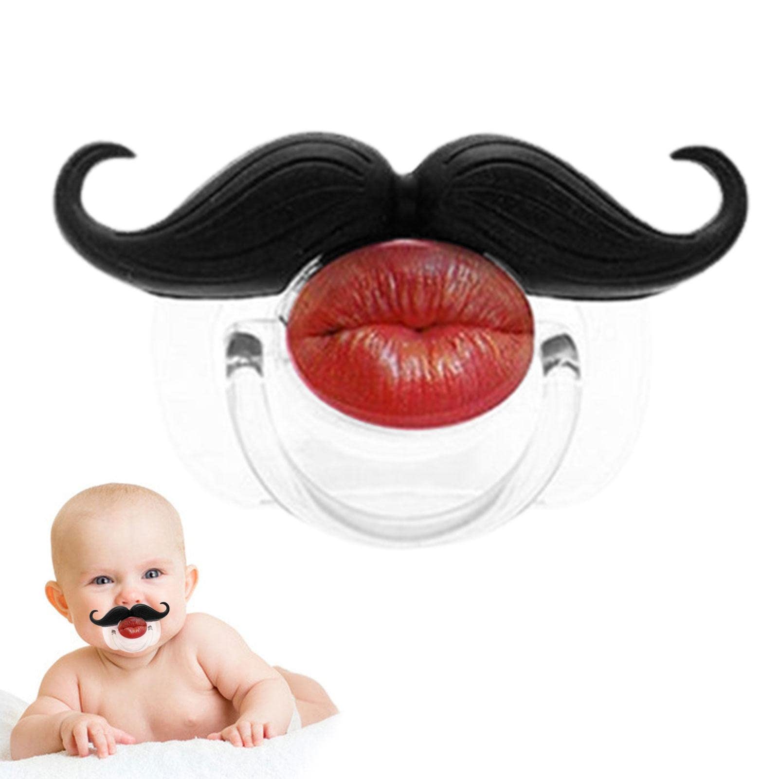 Baby With Mustache Pacifier