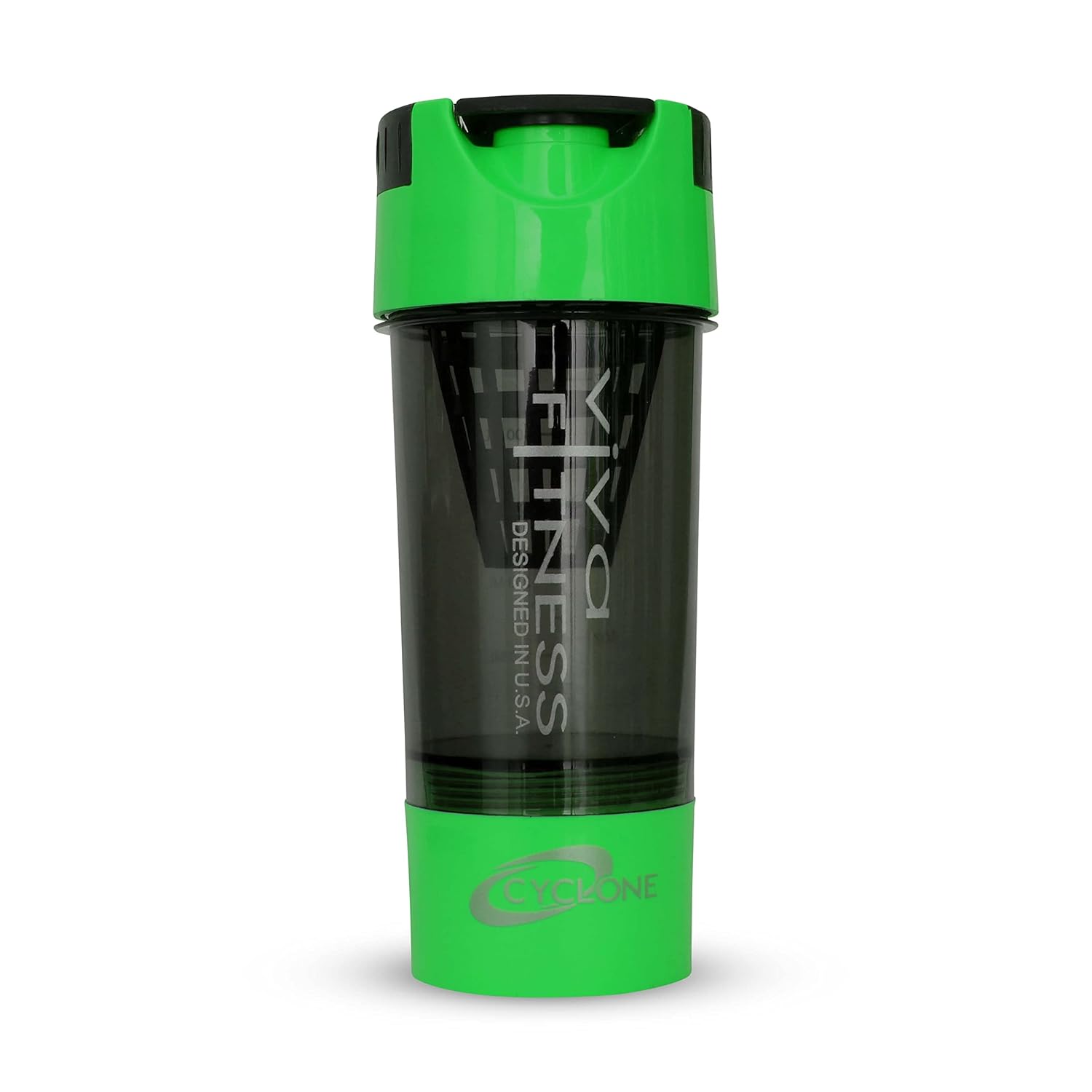 Viva Fitness 500 ml Cyclone Plastic Gym Shaker Bottle with Measurement ...