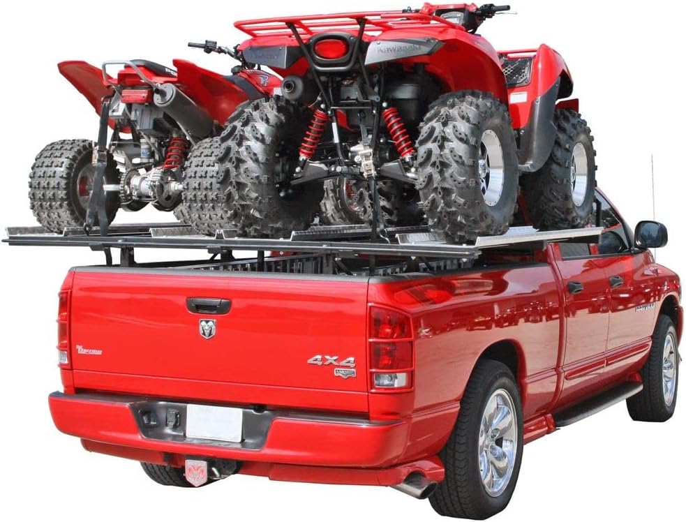 Amazon.com: Titan Ramps Raised ATV UTV Truck Bed Rack Extra Storage ...