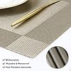 DACHUI Ensemble de 6 napperons lavables en PVC et en vinyle tissé (6 ...