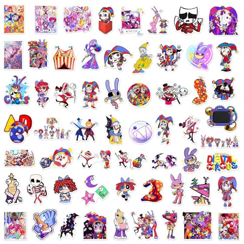 60PCS The Amazing Digital Circus Stickers, Aesthetic Graffiti Vinyl ...