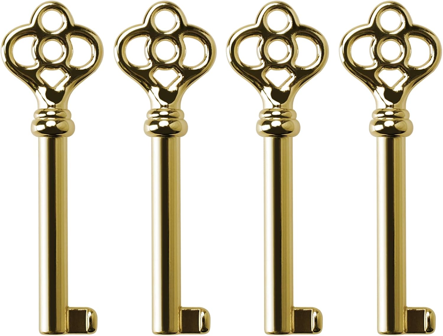 KY-3AB Antique Brass Hollow Barrel Skeleton Key,Hollow Barrel Skeleton ...