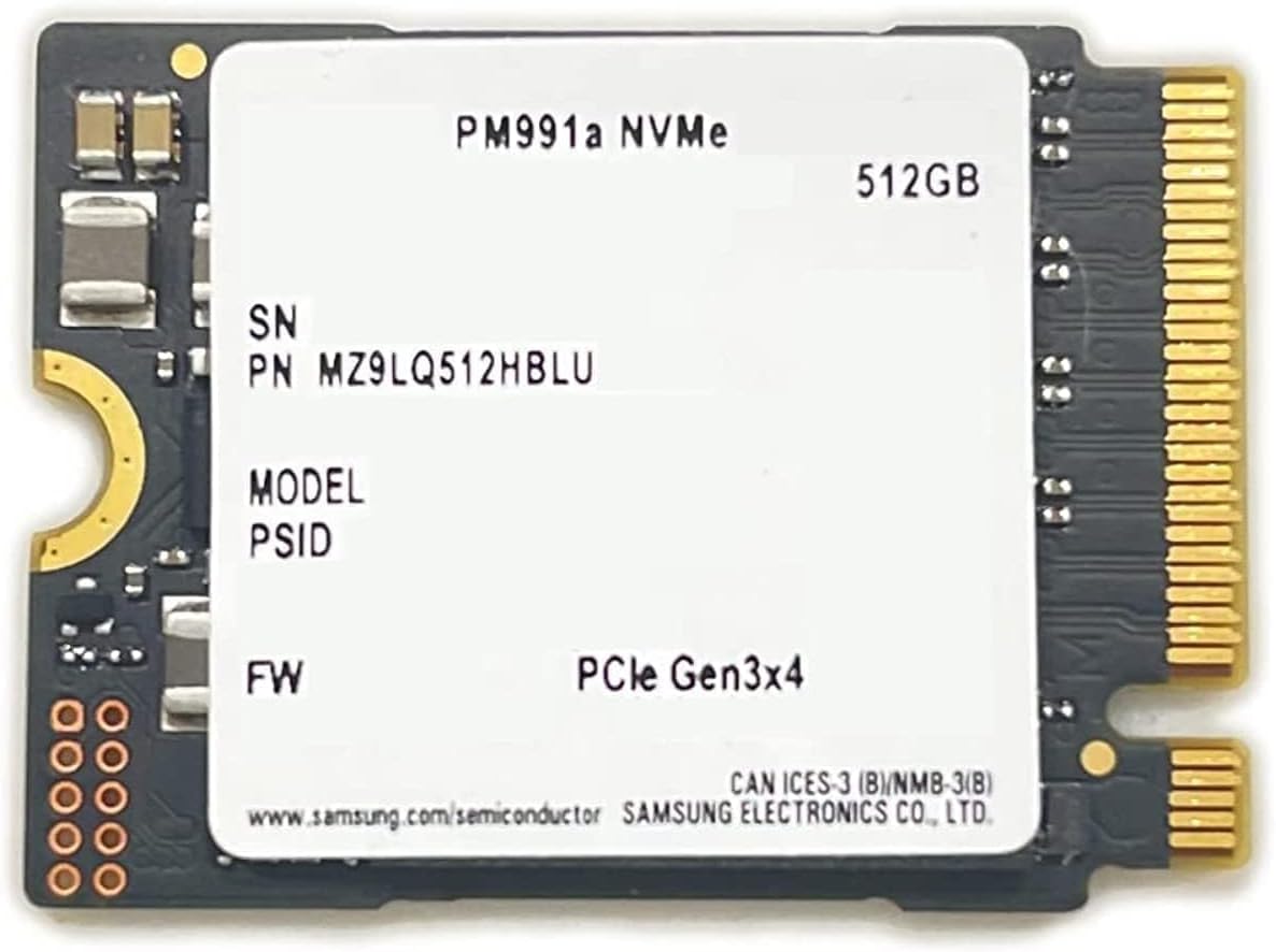 Amazon.com: Samsung 512GB SSD M.2 2230 30mm PM991a NVMe PCIe Gen3 x4 ...