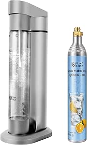Amazon.com: Ultima Cosa Sparkling Soda Maker with CO2 Cylinder - Home Fizzy Drink Machine, Make ...