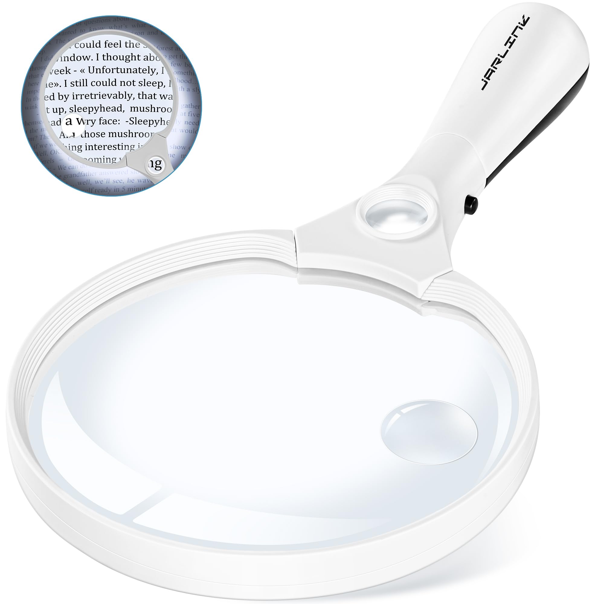 Amazon.com: JARLINK Large Magnifying Glass with Light, 10X 20X 45X ...