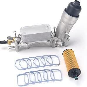 Amazon.com: 3mirrors Adaptador de carcasa de filtro de enfriador de aceite de motor de aluminio ...