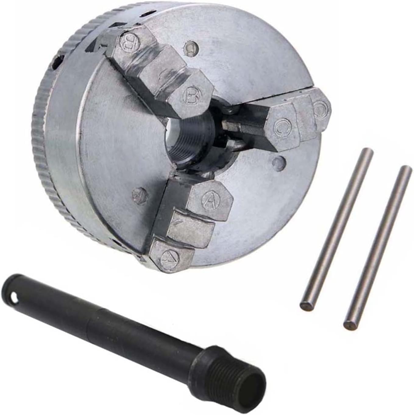 Amazon.co.jp: Lathe Chuck Drill Chuck Zinc Alloy Manual Self Centering ...