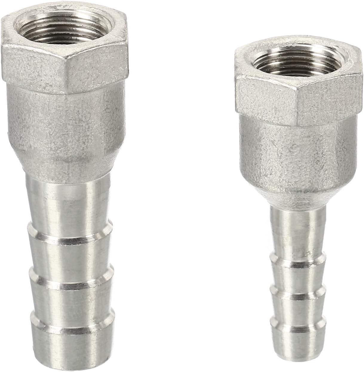 Amazon.com: MECCANIXITY 304 Stainless Steel Hose Barb Fitting 8mm 12mm ...
