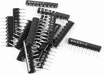 Amazon.com: 15 Pcs A09-331 330K ohm 2.54mm Pitch 9 Pin Lead Network ...