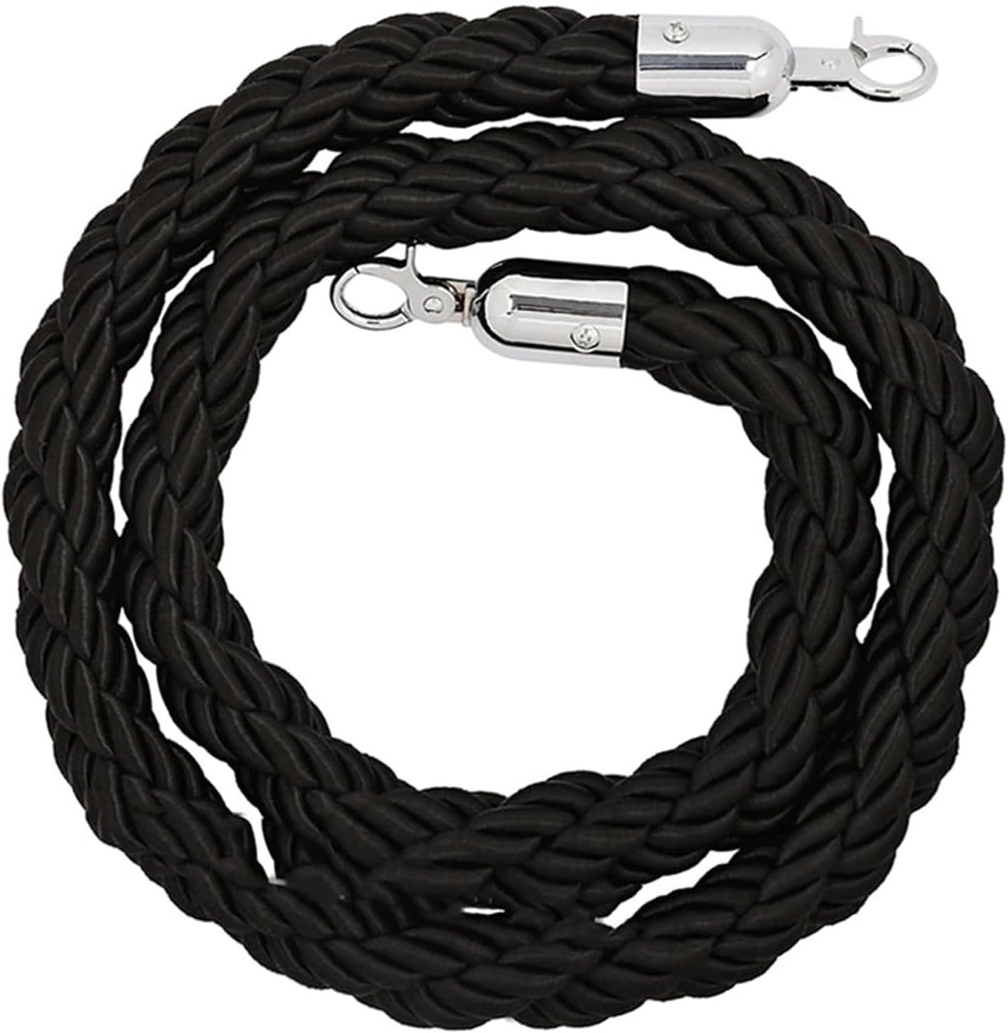 Queue Barrier Rope, Twisted Hemp Barrier Rope with Silver Hook, Crowd ...