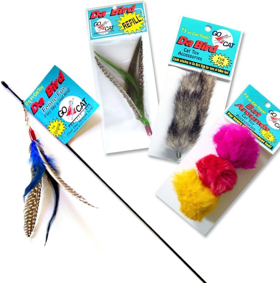 Amazon.com : The Da Bird Value 4-Pack : Pet Feather Toys : Pet Supplies