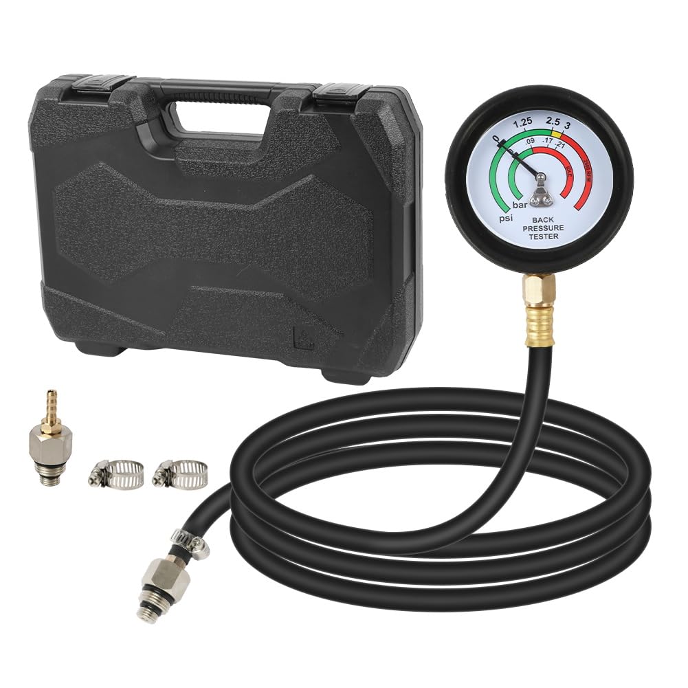 Exhaust Back Pressure Tester 2.5" HD Pressure Gauge Exhaust Back ...