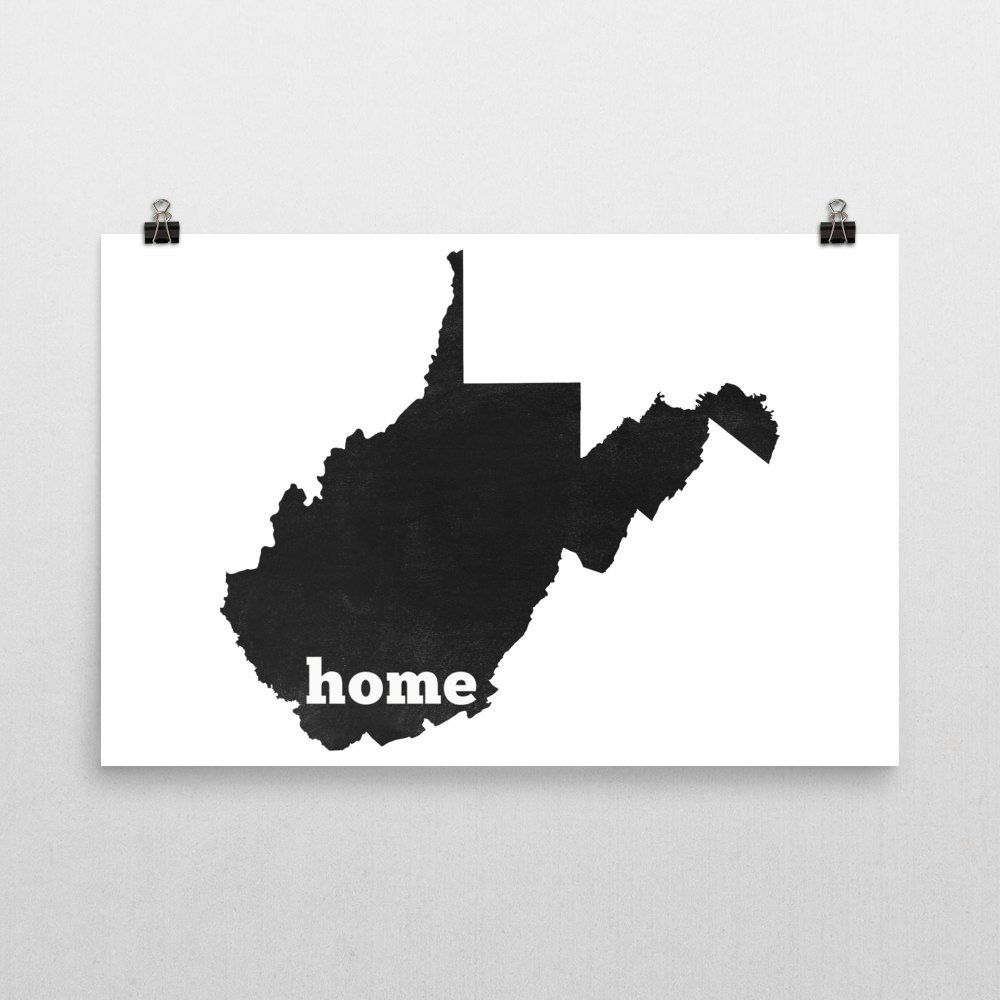Mapa Imprimible De Virginia Occidental State West Virginia Vectores,