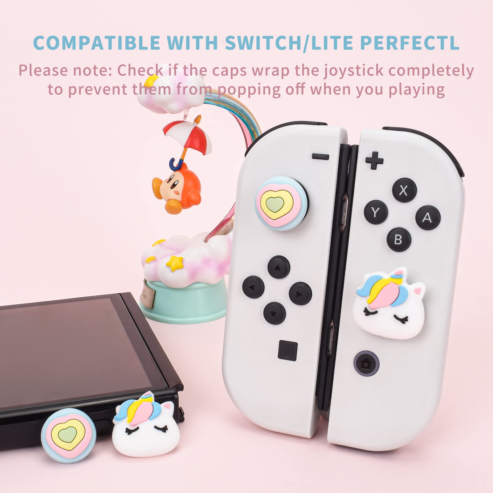 Snapklik.com : DLseego Cute Pony & Love Heart Thumb Grips Caps For ...