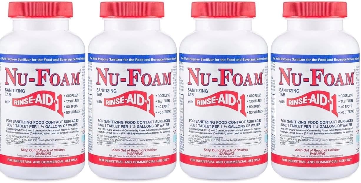 Amazon.com: Nu-Foam Sanitizing Tablets for Bar Glassware – Superior ...