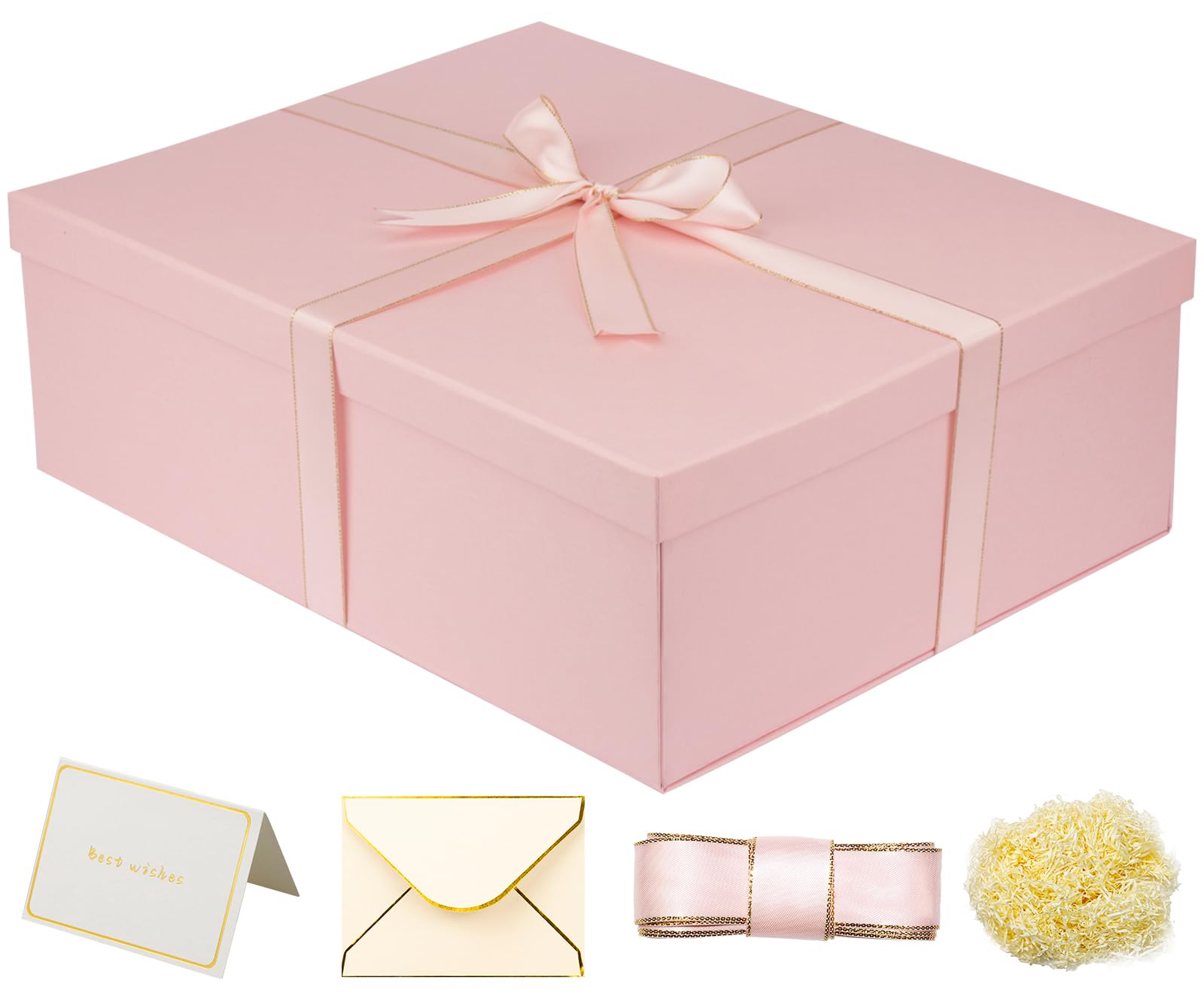 Amazon.com: YINUOYOUJIA Large Gift Box 16.5x13x5.5 Inch,Pink Boxes for ...