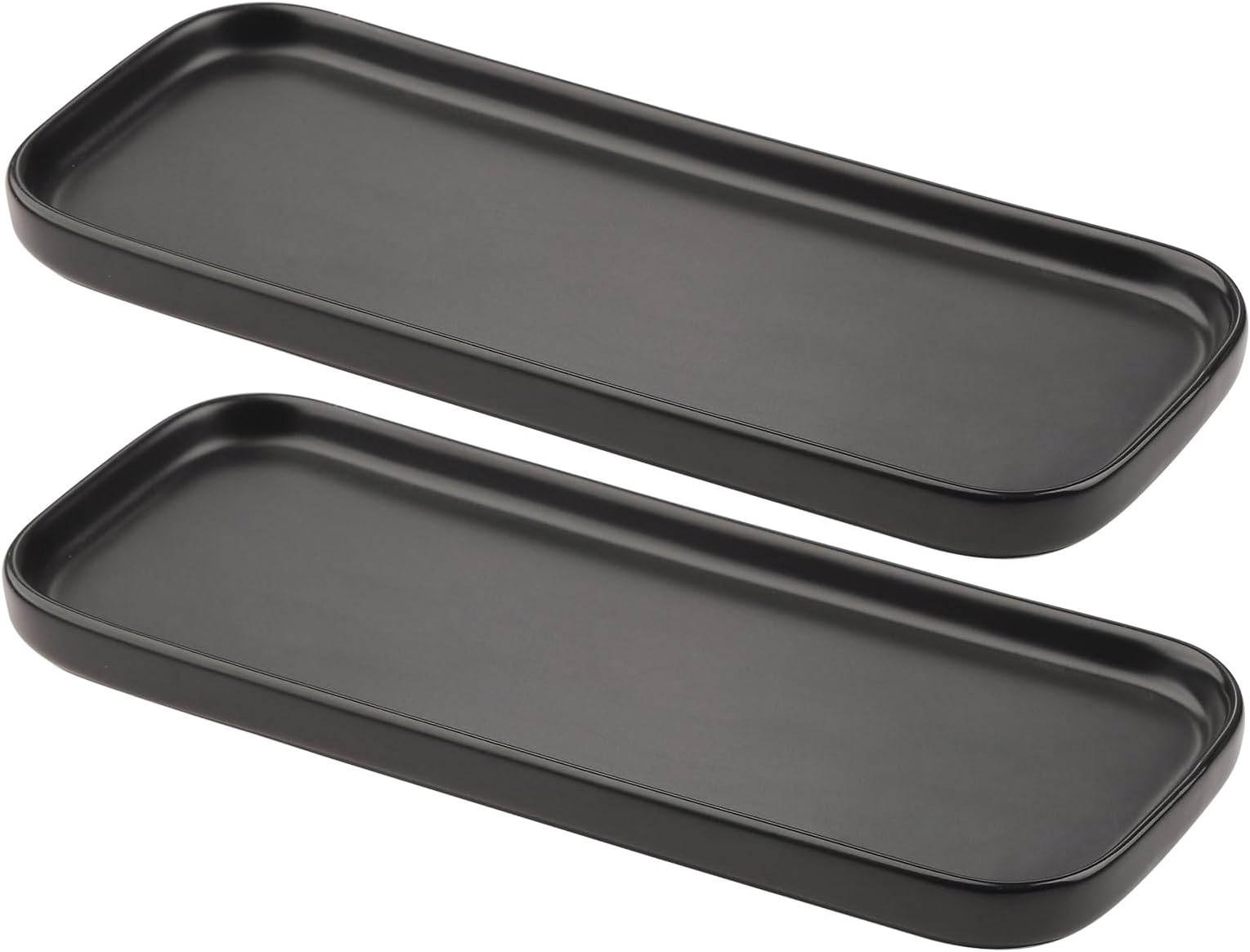 Amazon.com: VanEnjoy Set of 2 Ceramic tray for Kitchen Counter, Black ...
