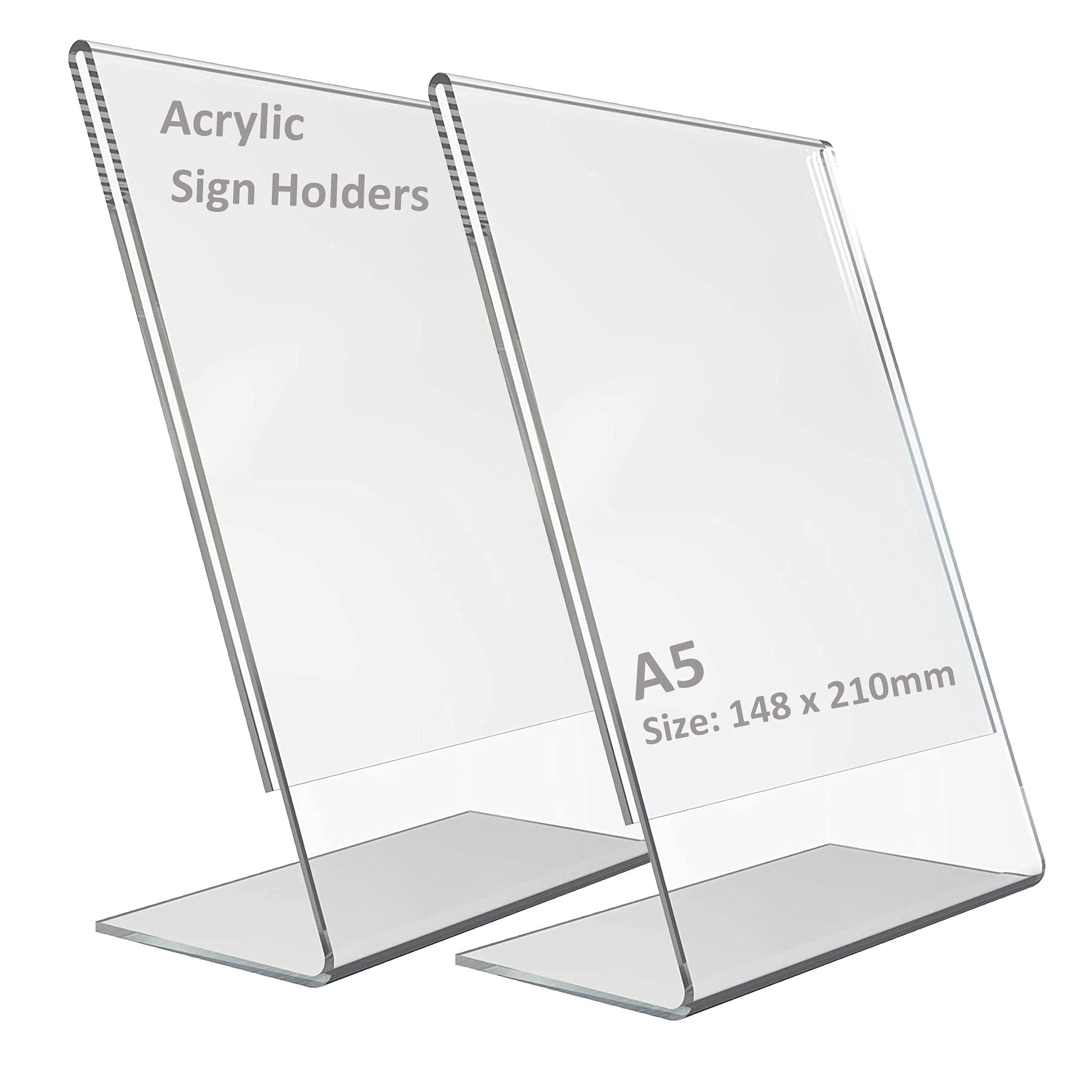 Buy Dmytop Acrylic Sign Holders A5, Plastic Display Stands A5 Acrylic L ...