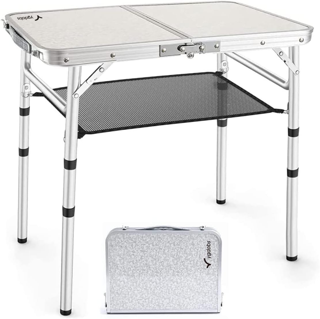 Amazon.com: YYGDOBS Portable Folding Table 24"x16" - Aluminum Small ...