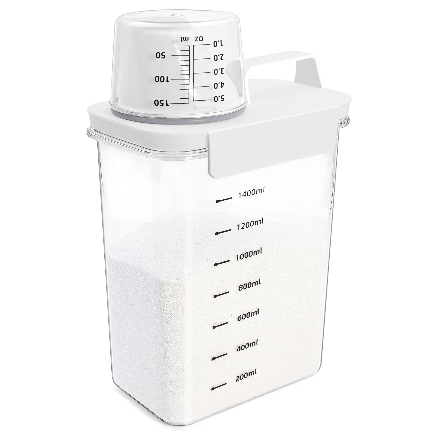 Washing Powder Storage Container, 1800ml Capacity Laundry Room ...