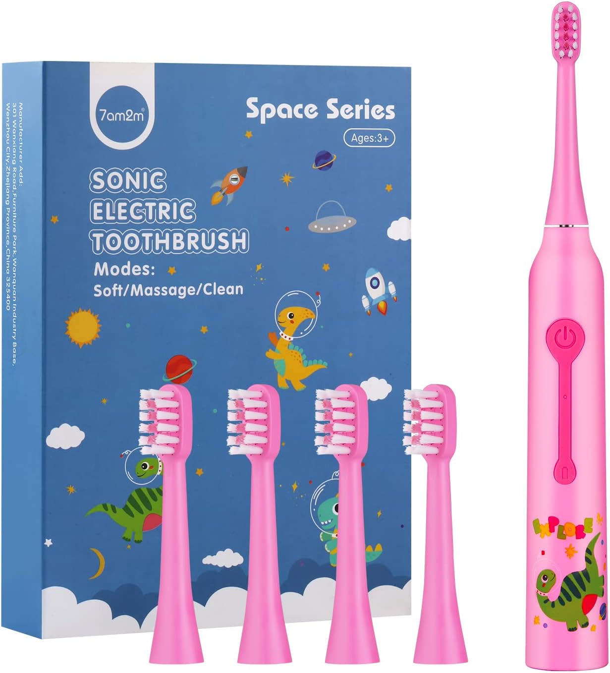 Amazon.com: 7AM2M Kids Electric Toothbrushes with 4 Brush Heads, 3 ...