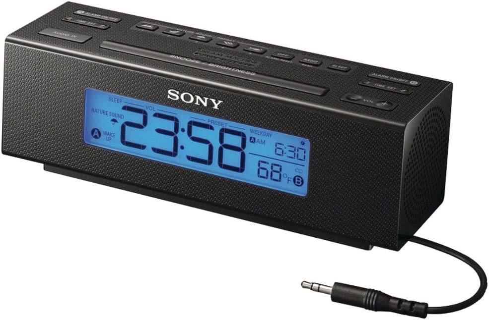 Amazon.com: Sony ICF-C707 Clock Radio with AM/FM Dual Alarm and Large ...