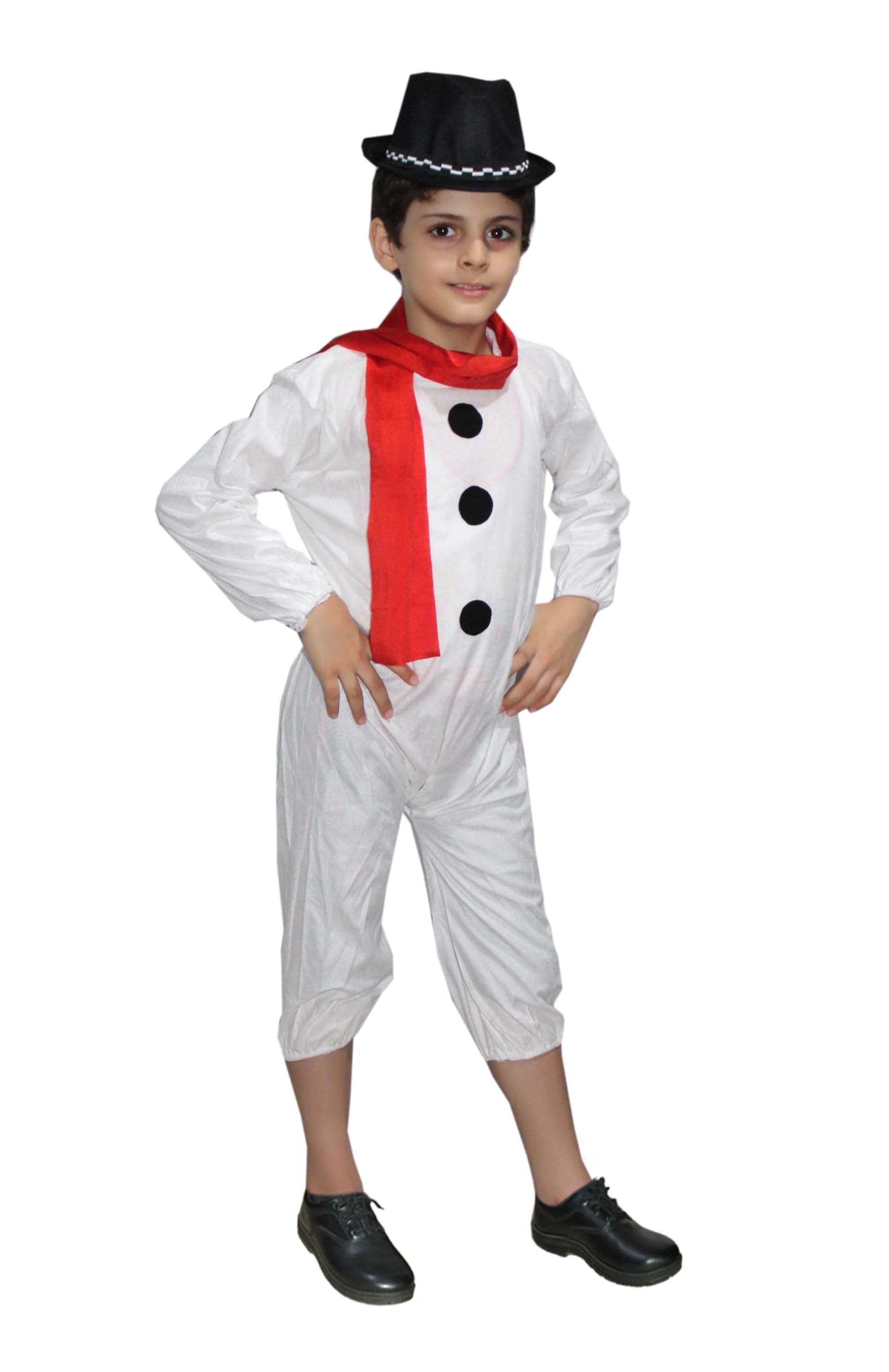 Buy Kaku Fancy Dresses Fairy Tales Snow Man Costume -White & Red, 3-4 ...