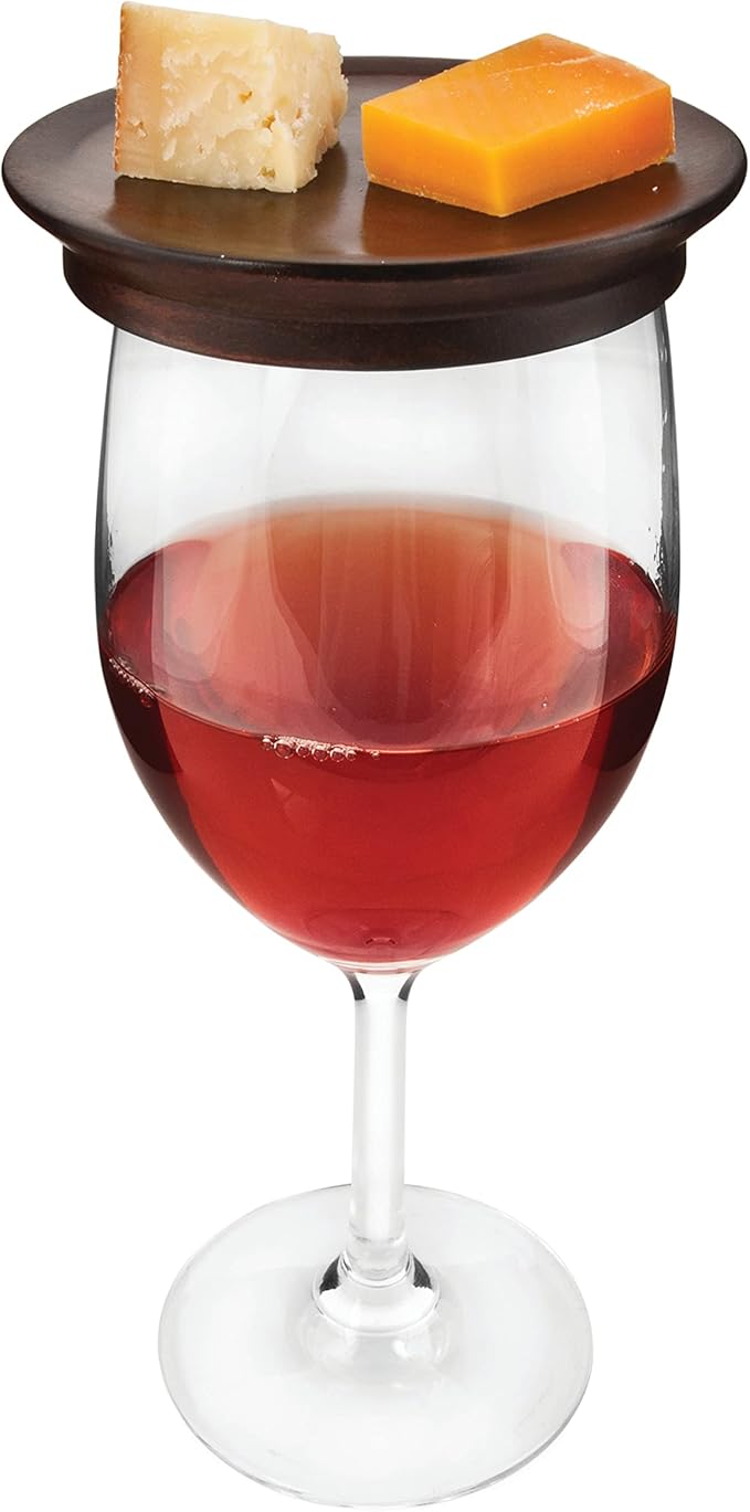 Amazon.com: Twine Wooden Farmhouse Wine Glass Topper Appetizer Plates ...