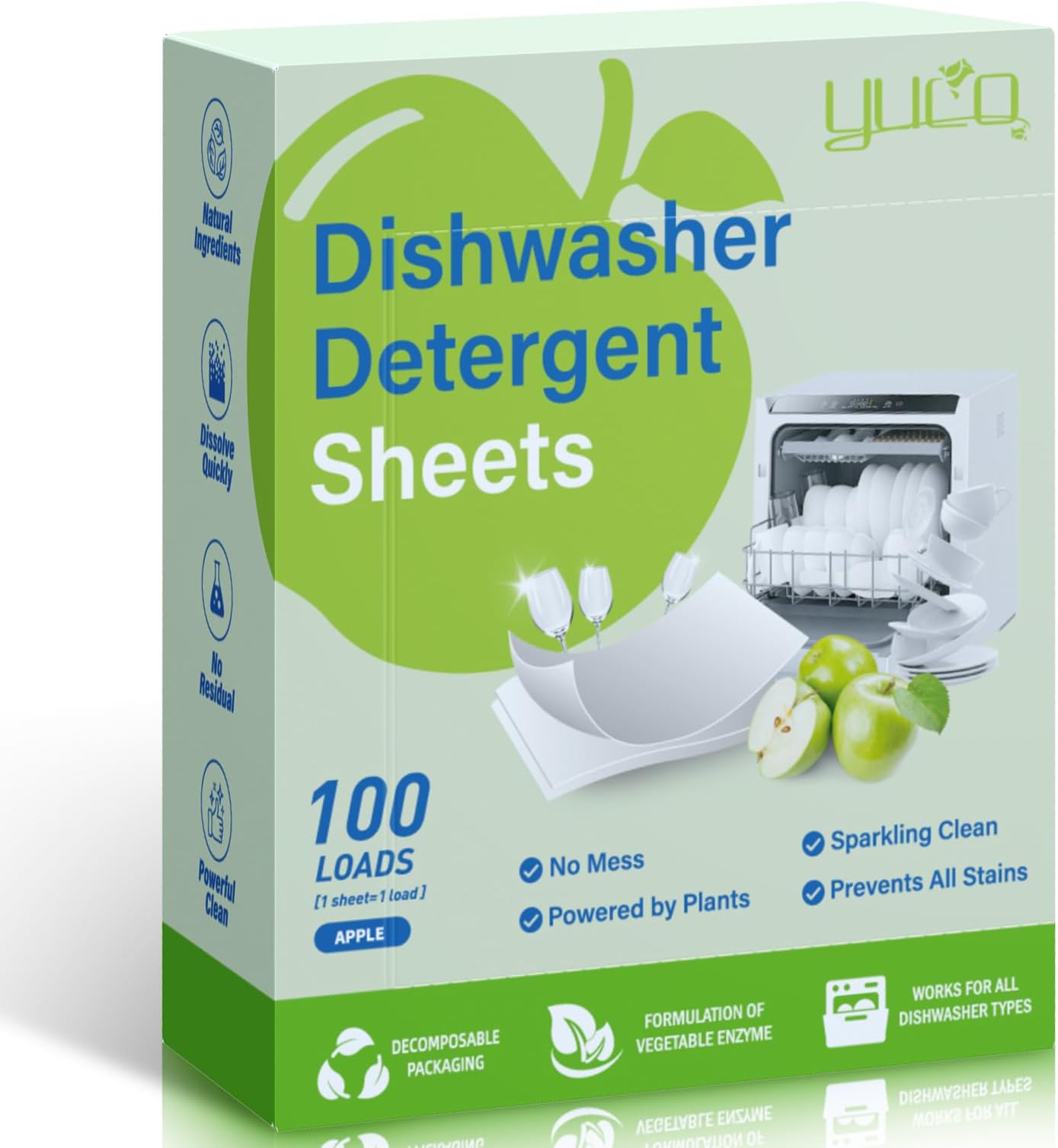 Amazon.com: Dishwasher Detergent Sheets, 120 Washes, Natural Dishwasher Detergent Liquid, No ...