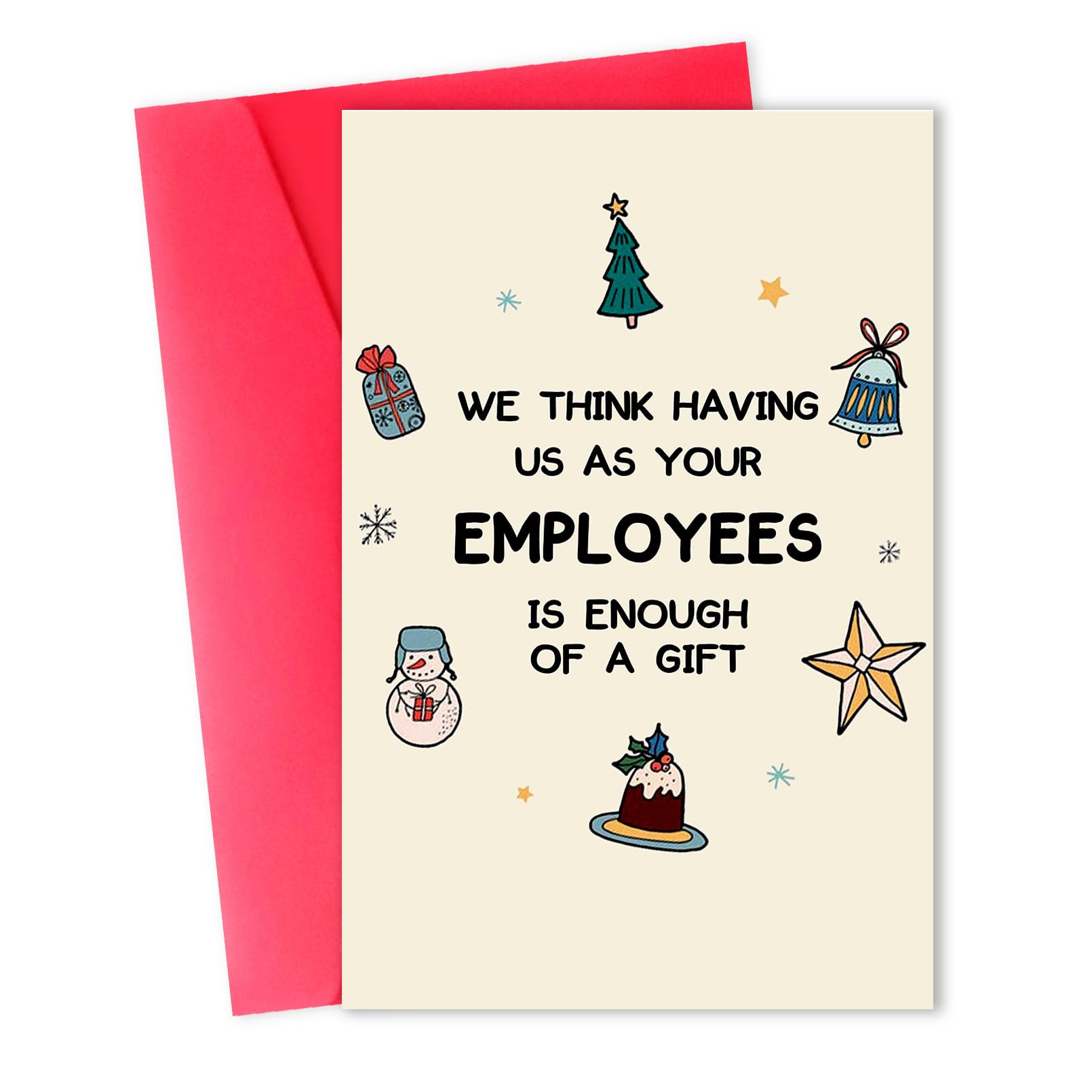 Amazon.com : Beixian Funny Office Christmas Card for Boss from ...