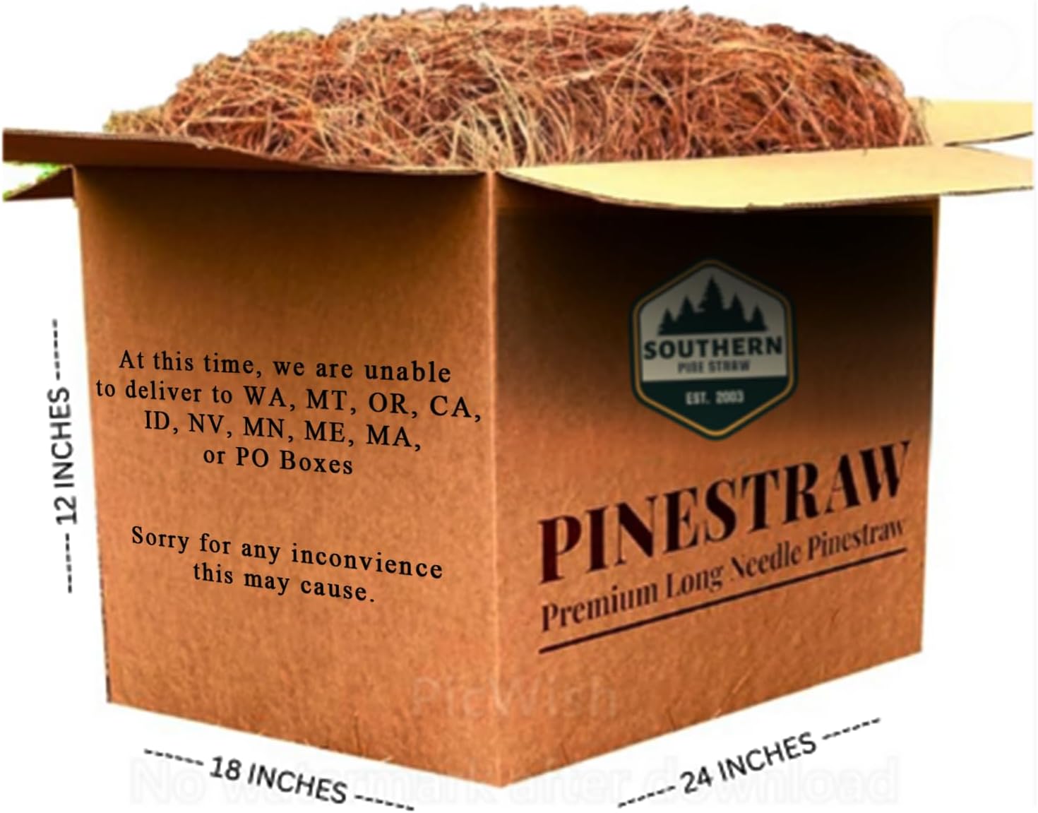 Amazon.com : Home and Country USA Premium 1 Pound Pine Straw Mulch for ...