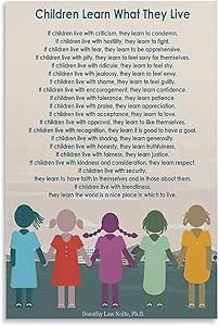 Amazon.com: Children Learn What They Live Poem,Dorothy Law Nolte ...