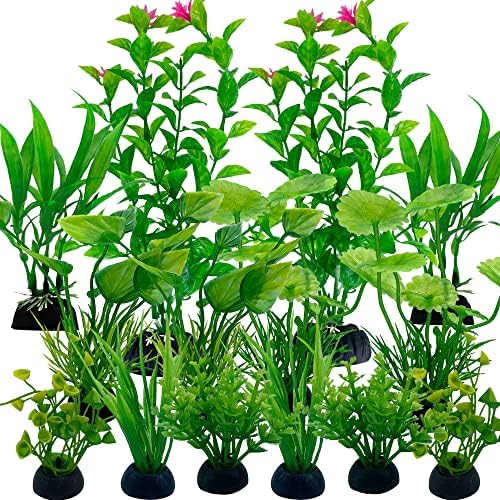 Vibury Fish Tank Aquatic Plants, 14 Pack Aquarium Plants Green ...